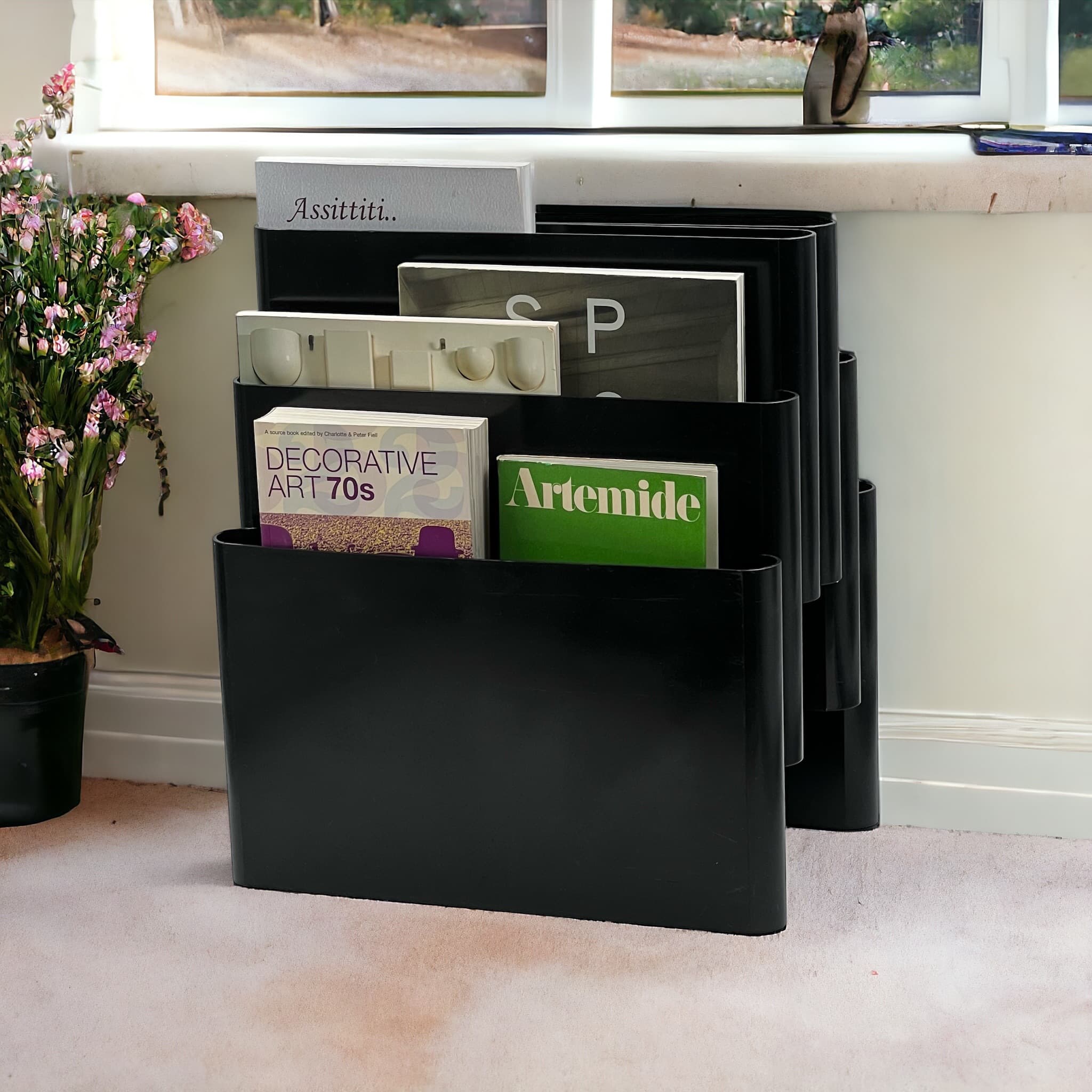 Natavintage - Giotto Stoppino Iconic Kartell Magazine Rack from the 70s ...