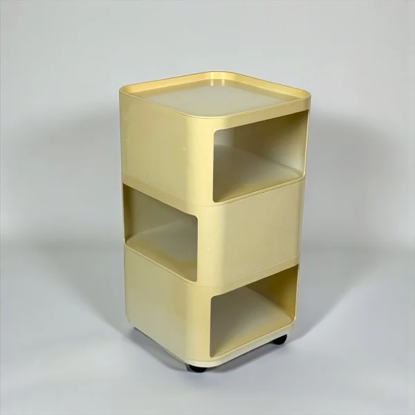 Kartell Componibili White Three Module Storage Unit 1970s