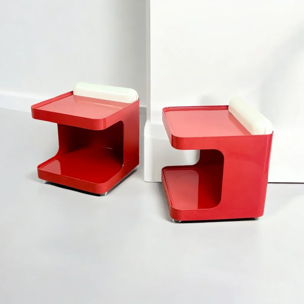 Rare Longato ‘Game’ Mobile Drinks Trolleys with Lights, 70s