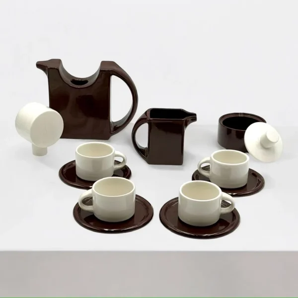 70s Coffee Set by Sele Arte Sculptural Ceramic Treasure