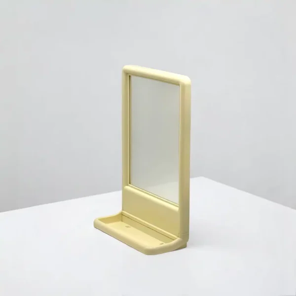 Charming 70s Vintage Mirror with Rare Built-In Shelf - natavintage.com