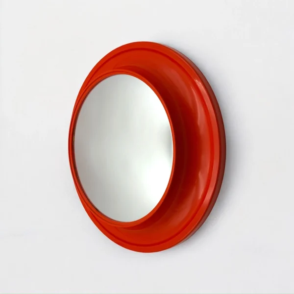Space Age Mirror by Kastilia 70s Orange Design Classic - natavintage.com