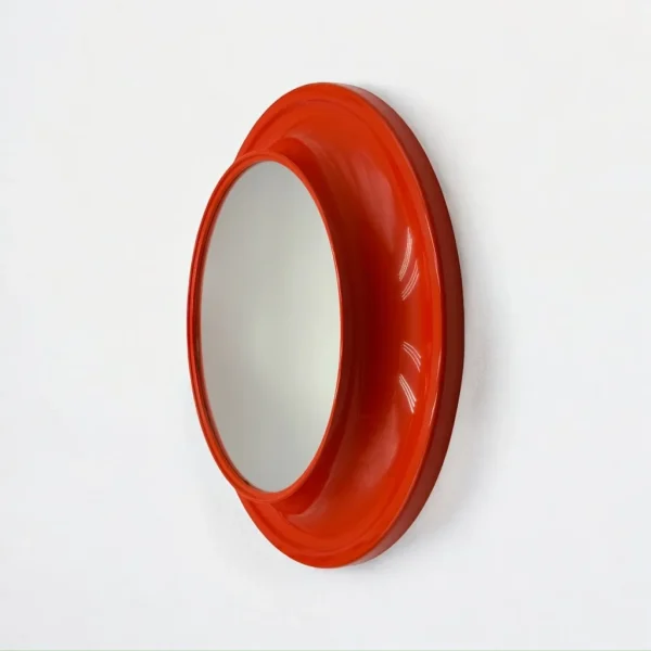 Space Age Mirror by Kastilia 70s Orange Design Classic - natavintage.com