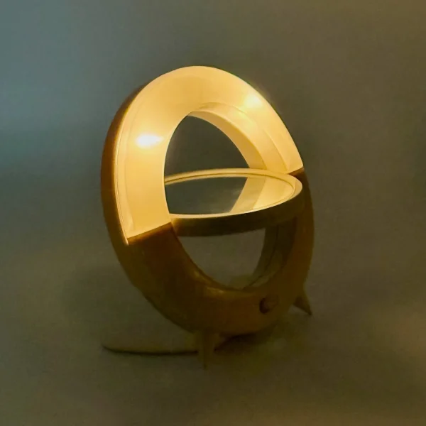 Space Age Vanity Mirror with Lights Italy 1990s