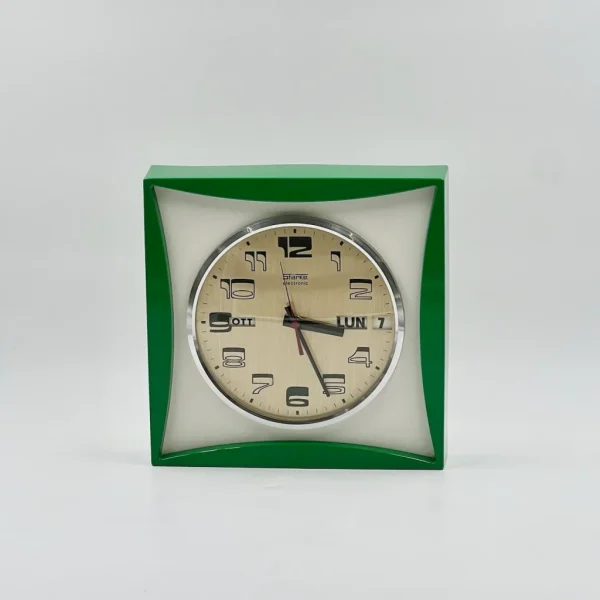 Stunning Vintage Wall Clock with Calendar – 60s/70s Italian Design ...