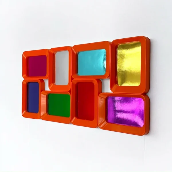 Vibrant 70s Photo Frame - Orange Pop Art Wall Treasure