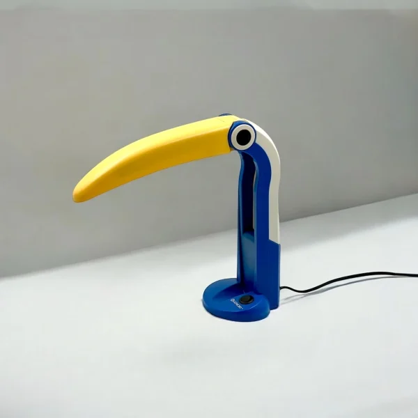 Multicolor 80s Lamp: Toucan by HT Huang for Lenoir Italy - natavintage.com