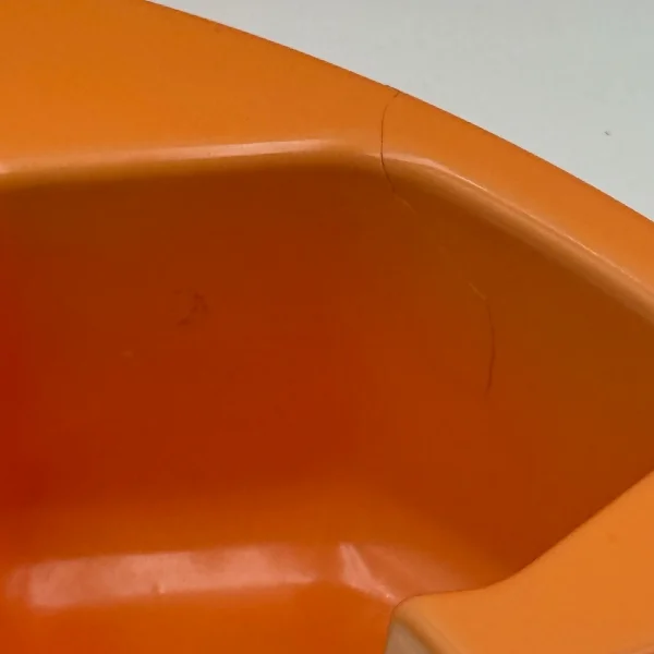 Space Age Mirror with Shelves Orange Vitrac Design