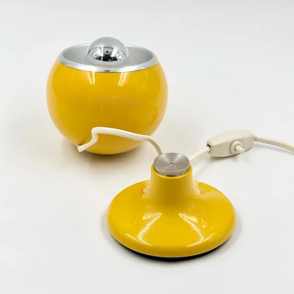Yellow Eyeball Lamp Space Age Luci Milano Italy